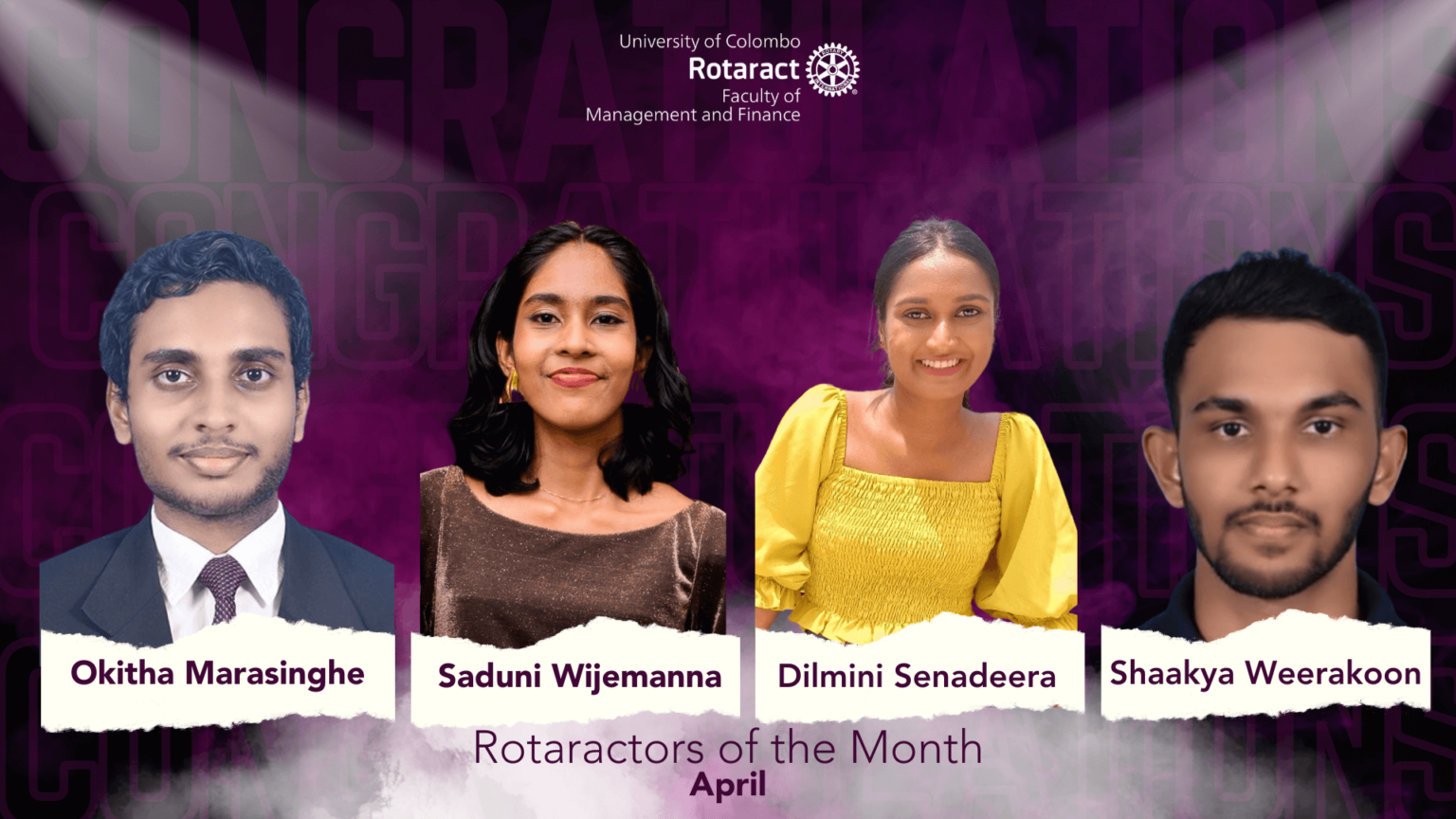 Rotaractors of the Month – April 2024